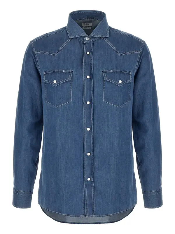 Brunello Cucinelli Texan Shirt - Blue