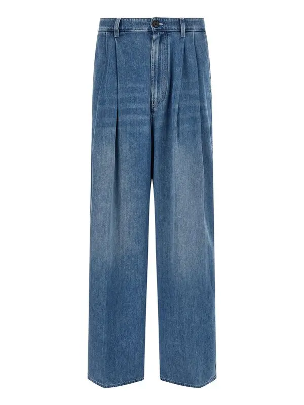 Marni Double Pleated Jeans - Blue