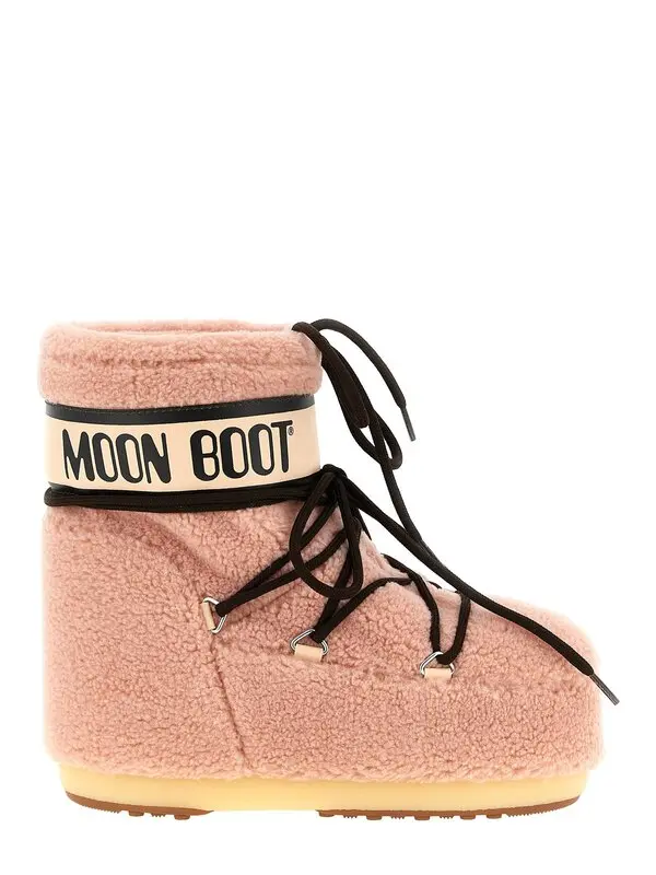 Moon Boot Icon Low Fleece Ankle Boots - Pink