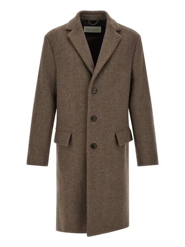 Dries Van Noten Rustic' Wool Coat - Brown