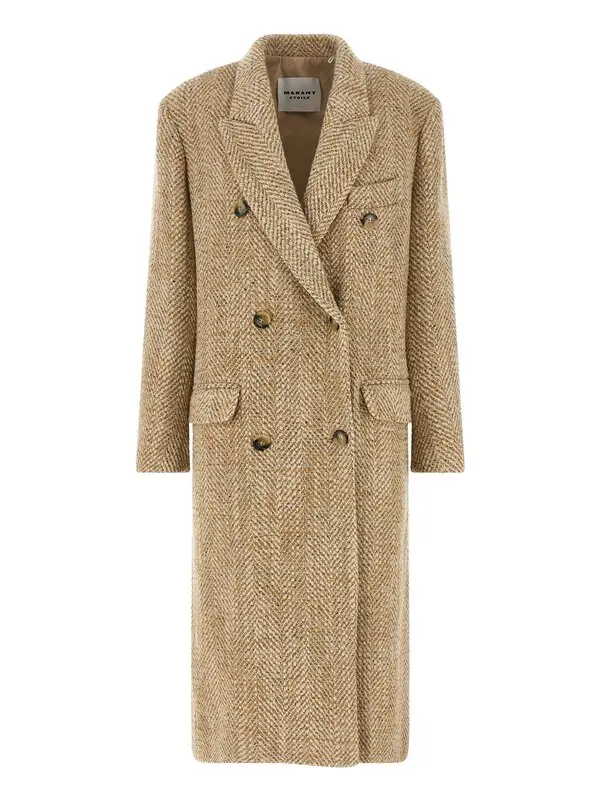 Isabel Marant Étoile Marant 'pilda' Double-breasted Coat - Cream