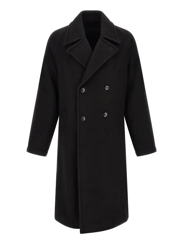 LEMAIRE Double-breasted Coat - Black