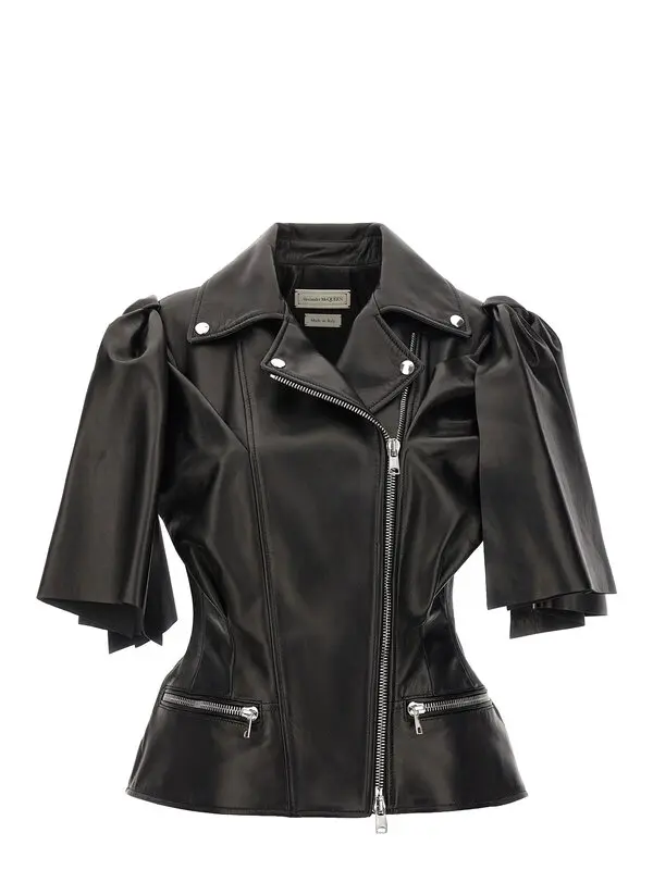 Alexander McQueen Bow Knot' Biker Vest - Black