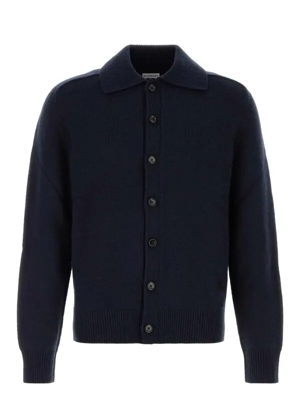 Burberry Midnight Stretch Cashmere Blend Cardigan - Blue