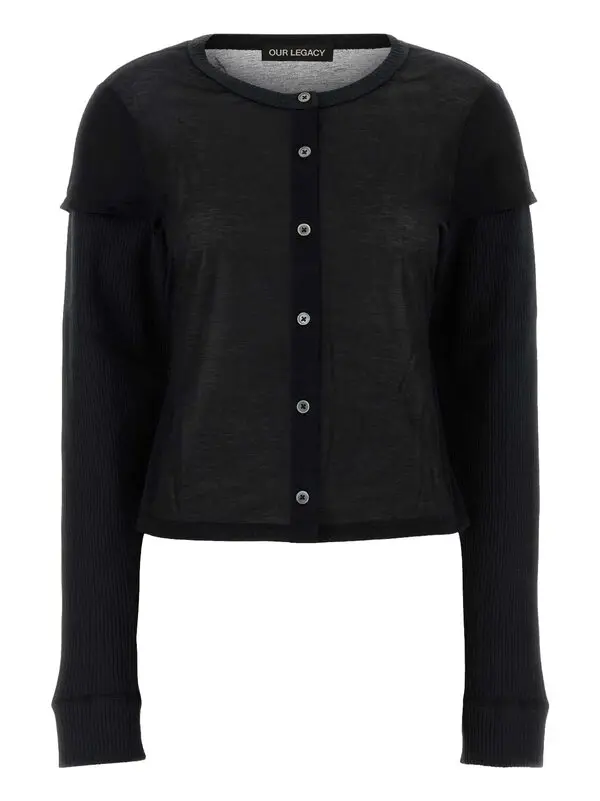 Our Legacy Cotton Blend Cardigan - Black