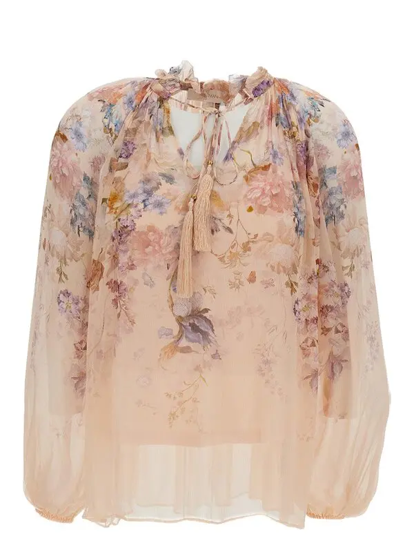 Zimmermann Valiant Billow Blouse - Multicolor
