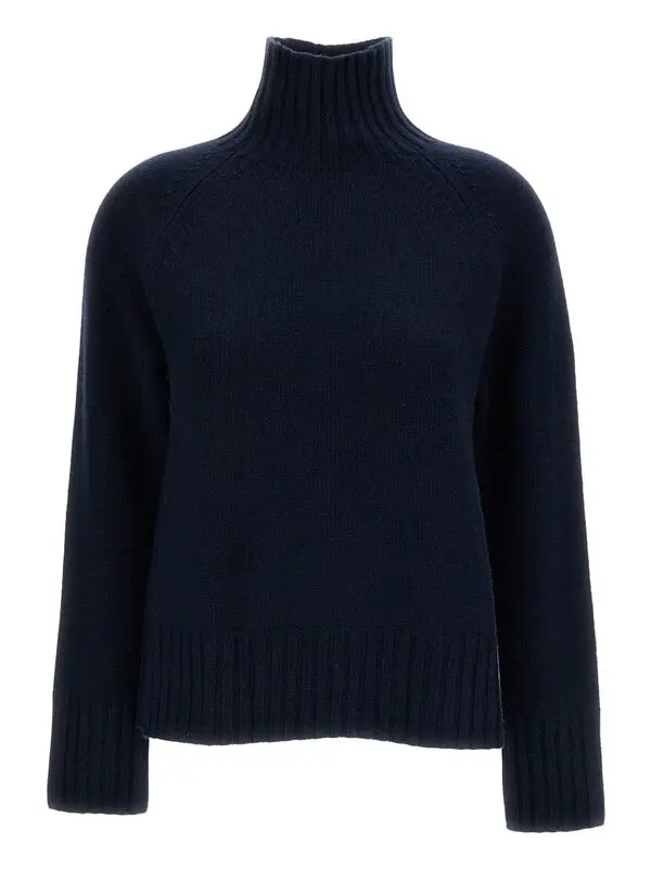 Max Mara Boxy Turtleneck Wool And Cashmere Sweater - Multicolor