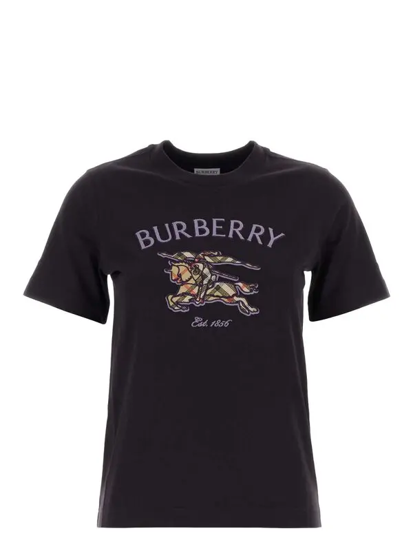 Burberry Aubergine Cotton T-shirt - Purple