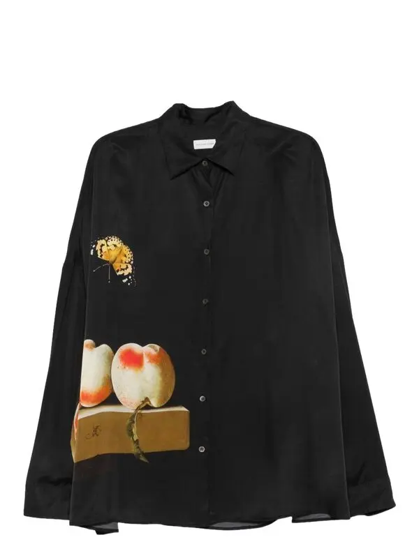Dries Van Noten Casia Printed Shirt - Black