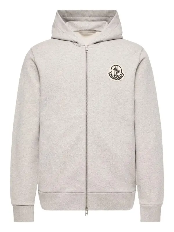 Moncler Zip-up Cardigan - Lightgrey