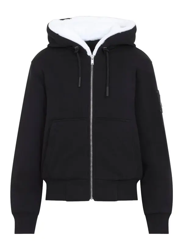 Moose Knuckles Bunny Classic Cotton Jacket With Faux Fur Trim - Black