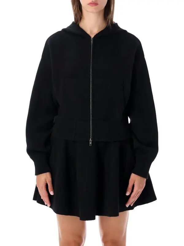 LISA YANG Cashmere Zip-front Hooded Sweater - Nero