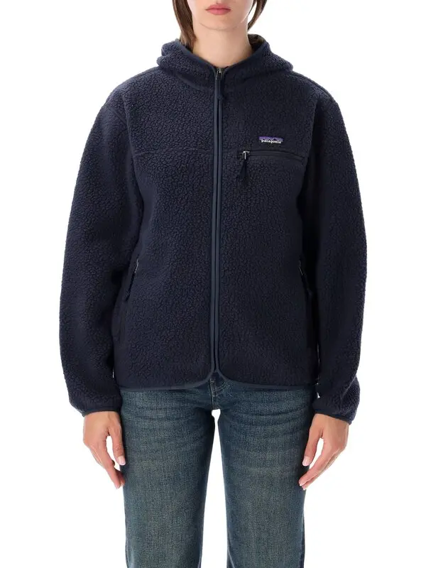 Patagonia Retro Pile Full-zip Hoodie For With Boxy Fit - Blu