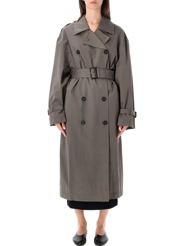 TOTEME Garment-washed Cotton Crisp Summer Trench With Detachable Belt - Beige