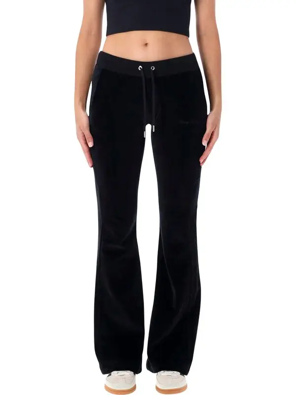 Sporty & Rich Cotton Wide-leg Sweatpants - Black Crystal