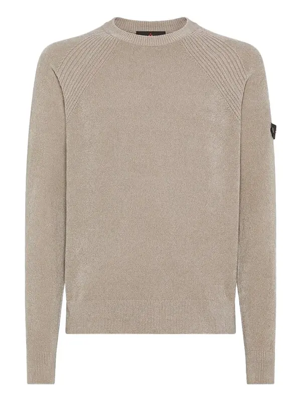 Peuterey Ribbed-detail Crewneck Sweater - Bruma