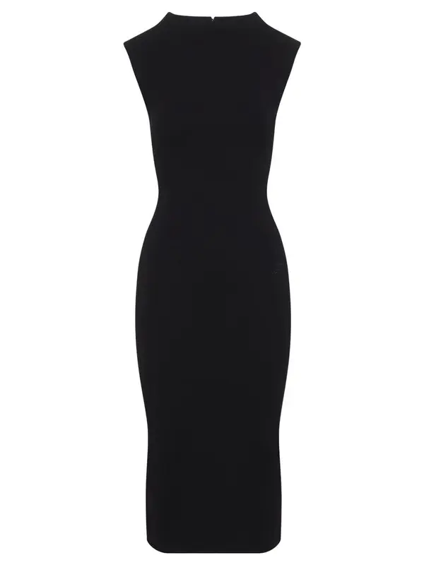 Jacquemus Viscose Midi Dress - Black
