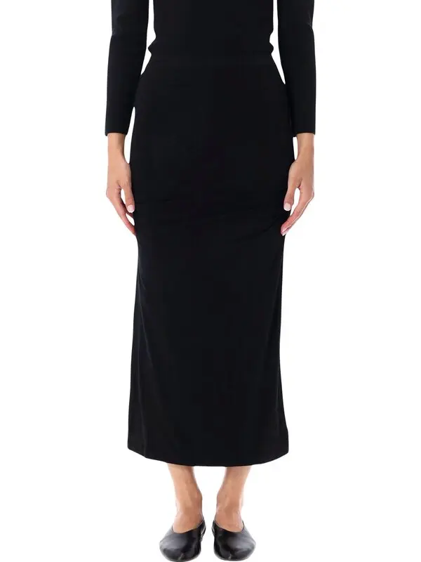 TOTEME Asymmetrical Draped T-shirt Skirt With Elastic Waistband - Nero