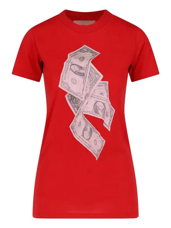 ERL Graphic Print T-shirt Dress - Red