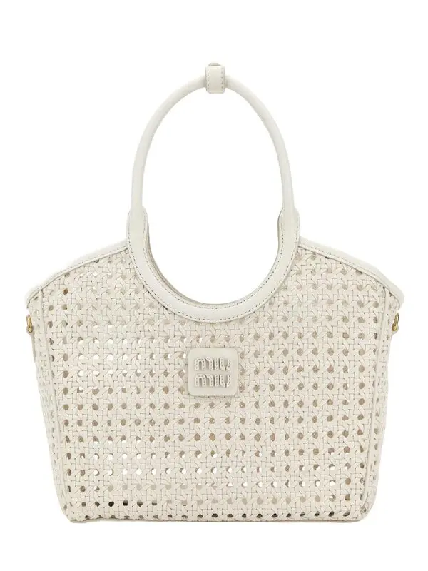 Miu Miu Mini Leather Handbag 22 Cm X 12 Cm X 17 Cm - White