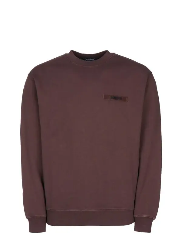 Jacquemus Textured Grosgrain Sweatshirt - Brown