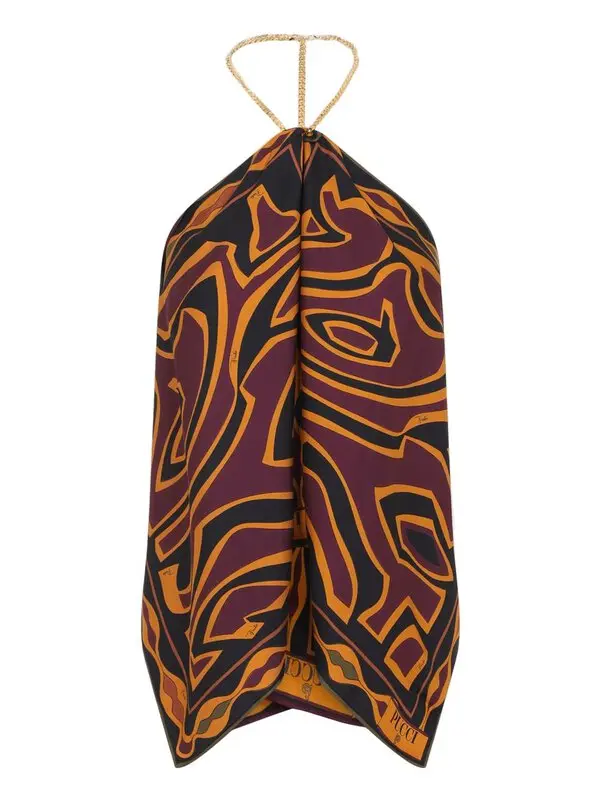 Emilio Pucci Silk Halter Top - Multicolour