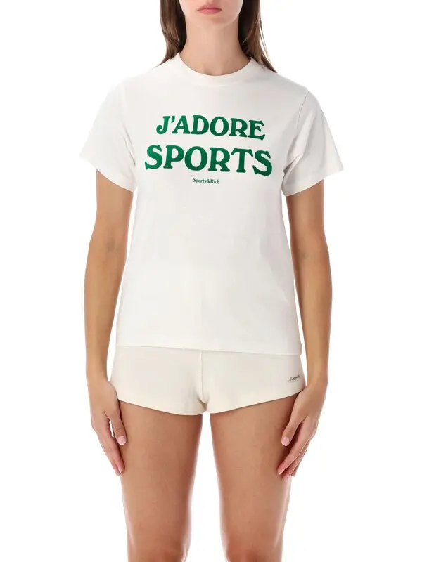 Sporty & Rich Graphic Cotton T-shirt - Verde