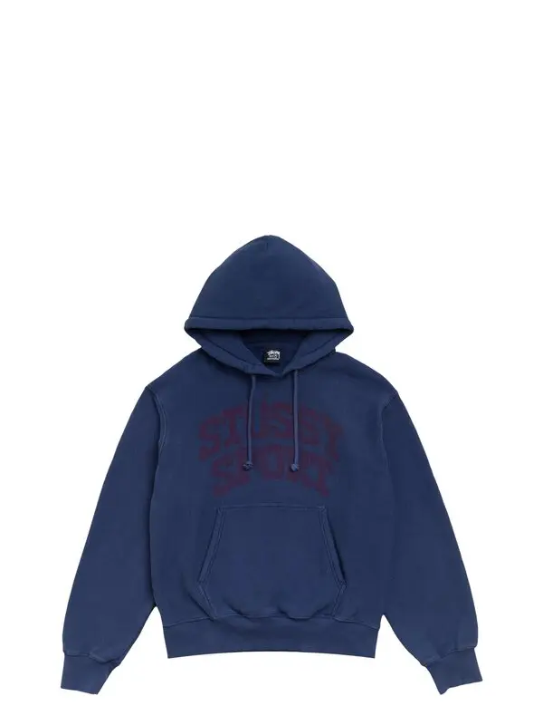 StÜssy Block Sport Hoodie Garment Dyed 'midnight - Blue