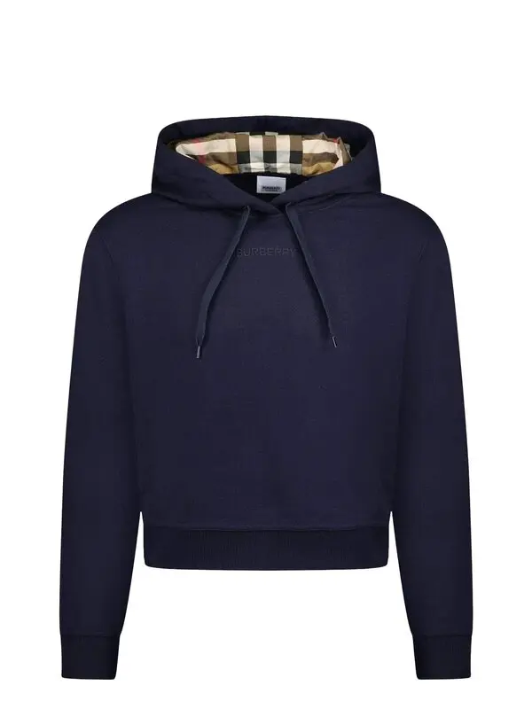 Burberry Talley Check Hoodie 'navy - Blue
