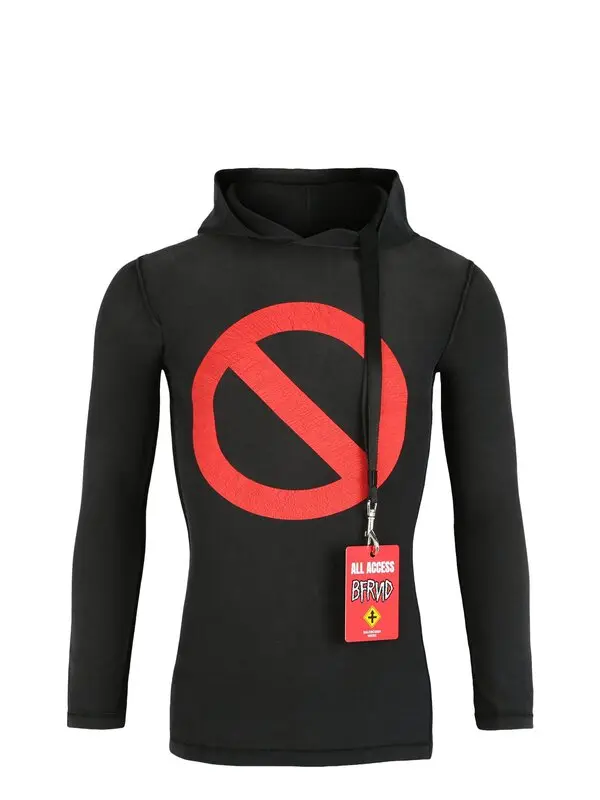 Balenciaga Music X Bfrnd Series Inside-out Long-sleeve Hooded T-shirt 'faded - Black