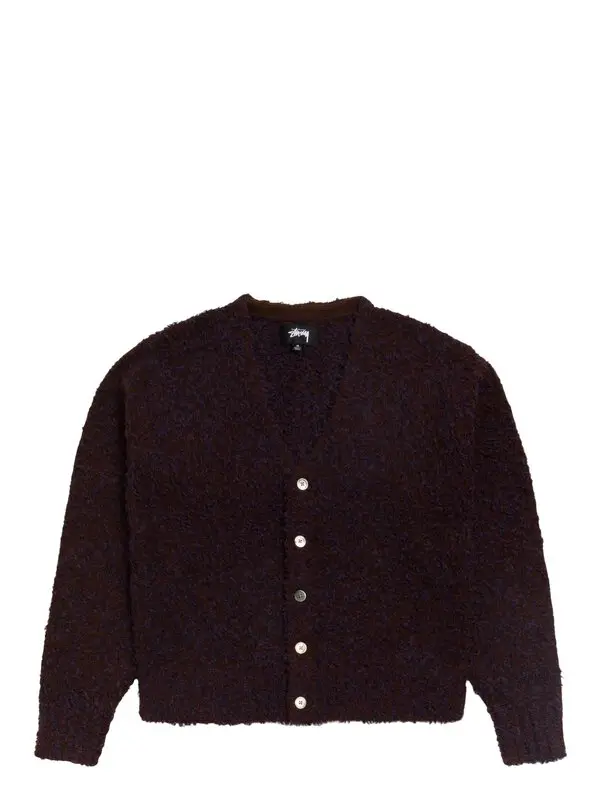 StÜssy Textured Cardigan 'navy - Brown