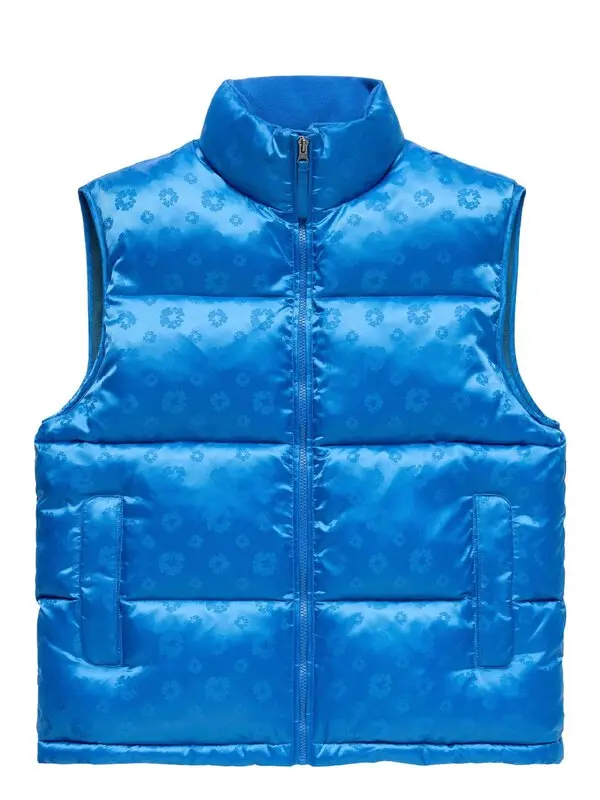 DENIM TEARS Jacquard Monogram Cotton Wreath Vest - Blue