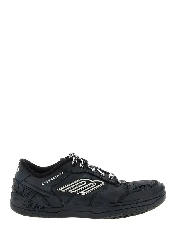 Balenciaga Hamptons Worn-out' Sneakers - Black