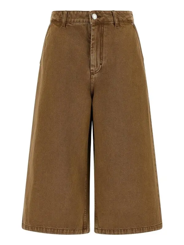 AMI Paris Denim Bermuda Shorts - Brown