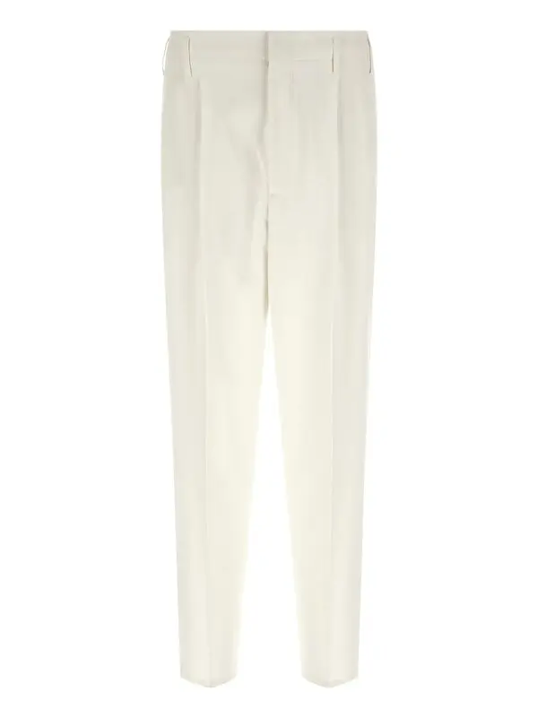 Brunello Cucinelli Cotton Trousers - White