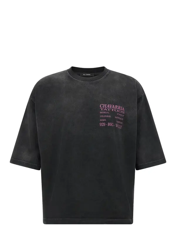WILLY CHAVARRIA Willy Tattoo Buffalo Tee' T-shirt - Black