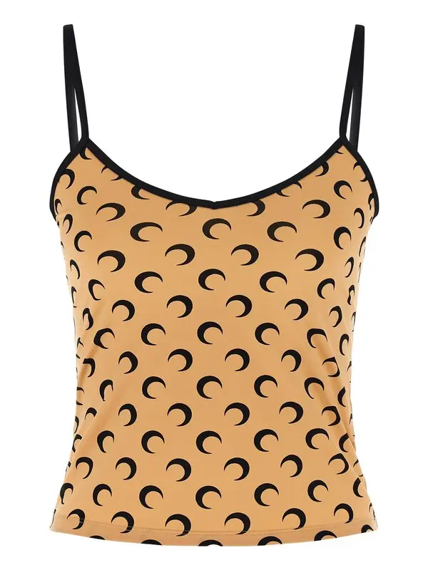 MARINE SERRE All Over Moon' Top - Cream