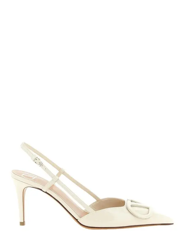 Valentino Garavani Vlogo Signature' Slingback - White