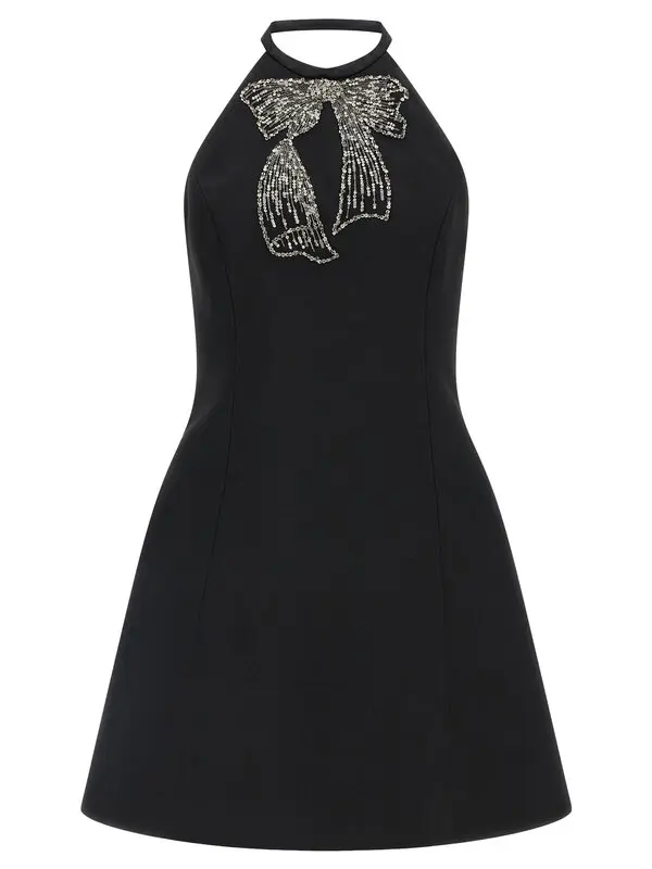 Valentino Garavani Dress With Front Embroidery - Black