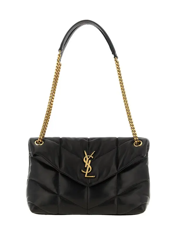 Saint Laurent Puffer' Small Shoulder Bag - Black