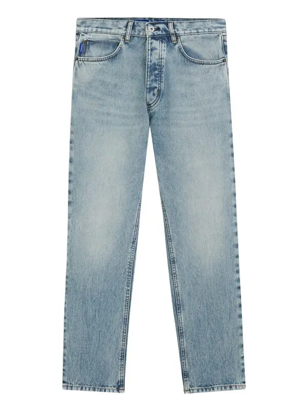 Hugo Regular-fit Jeans In Bright- Broken-twill Fabric - Blue