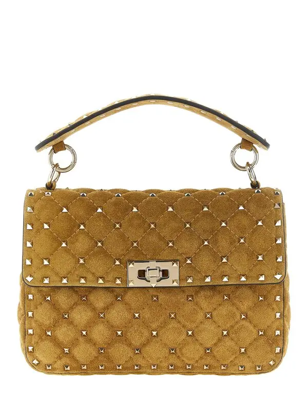 Valentino Garavani G. 'rockstud Spike' Medium Shoulder Bag - Yellow