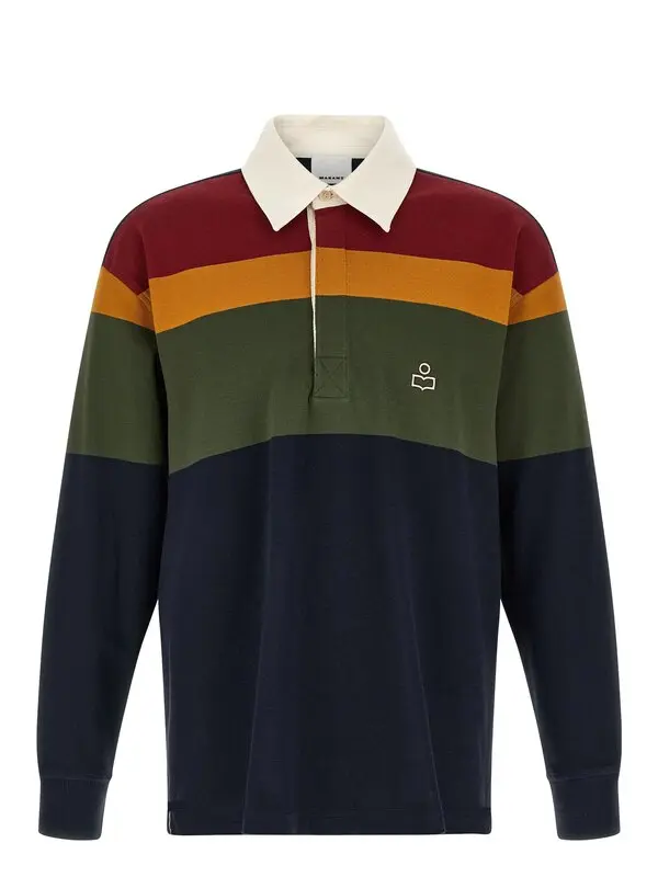 Isabel Marant Étoile Marant Color Block 'brandon' Polo Shirt - Blue