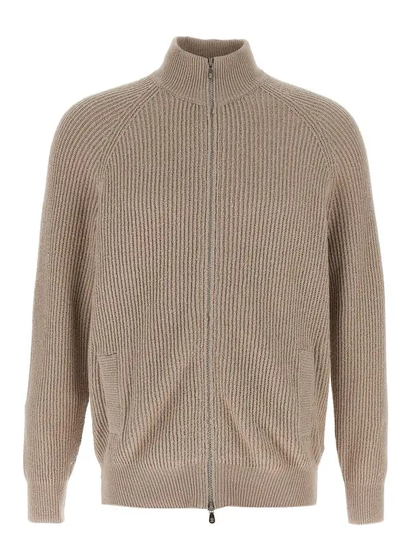Brunello Cucinelli Zip Cardigan - Cream