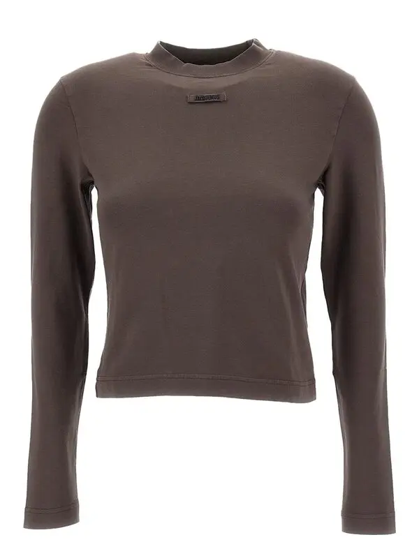 Jacquemus Long Sleeved Gros Grain T-shirt - Multicolor