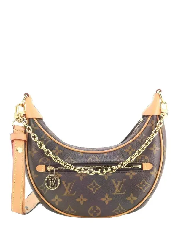 LOUIS VUITTON Loop Handbag Monogram Canvas Hobo Bag - Brown