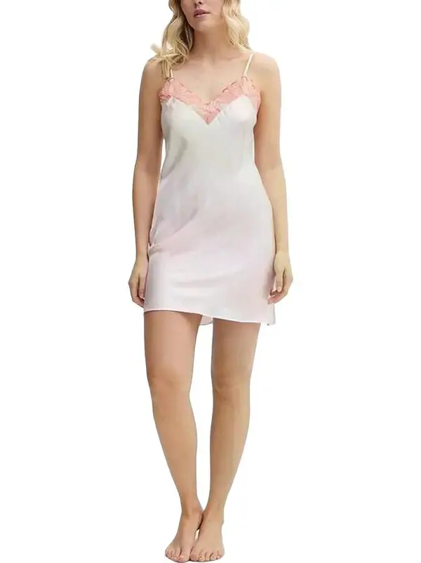 Chantelle Lace-trim Satin Nightdress - Pink