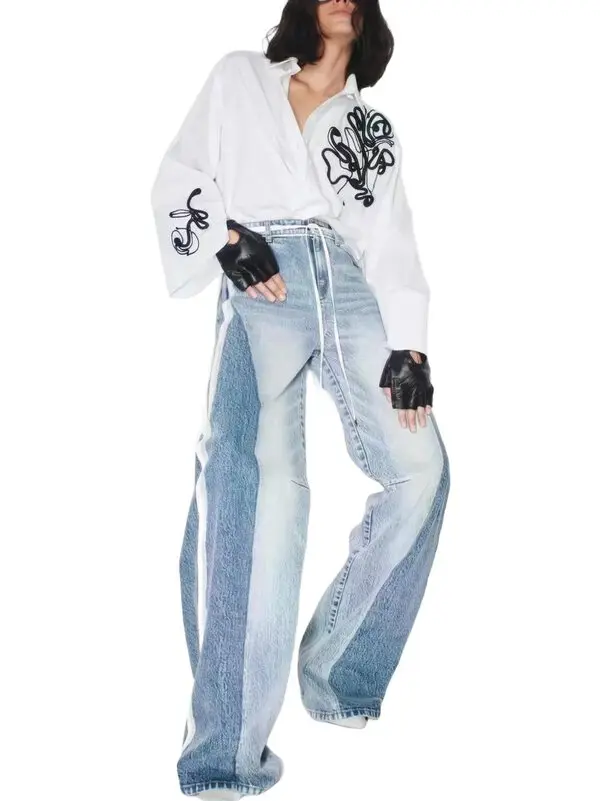 Hellessy Tay Panelled Drawstring Jeans - Blue