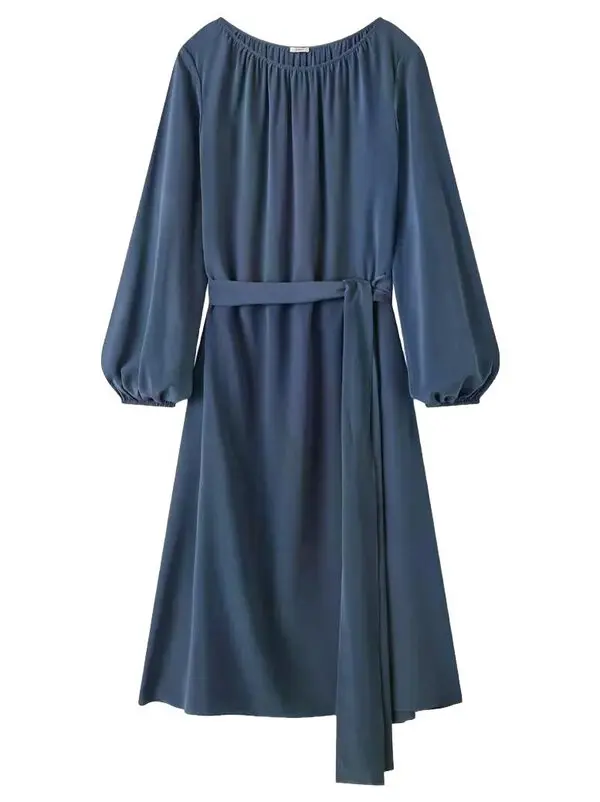 JOSEPH Cupid Silk Midi Dress - Blue