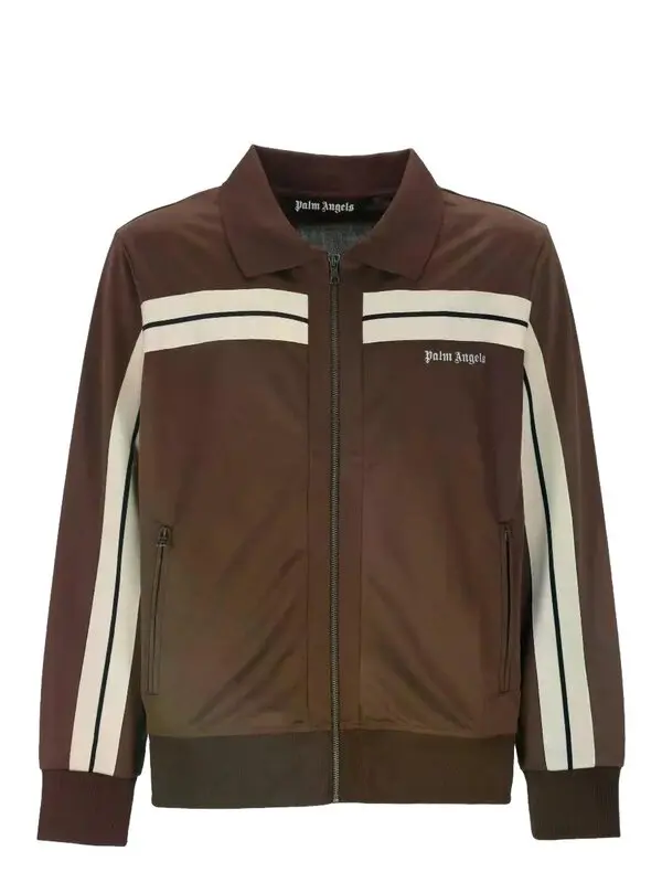 Palm Angels Logo-print Side-stripe Jacket - Brown